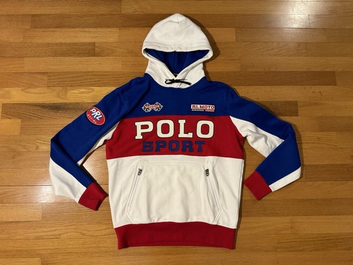New M Polo Ralph Lauren Sport PRL RL Motocross Racing Team Fleece ...