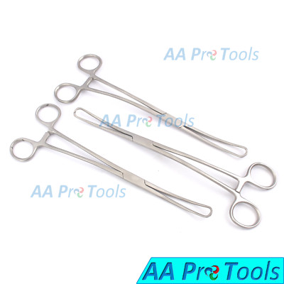 3 Pcs Duplay Tenaculum Forceps 10" Double Curved Gynecology Surgical ...