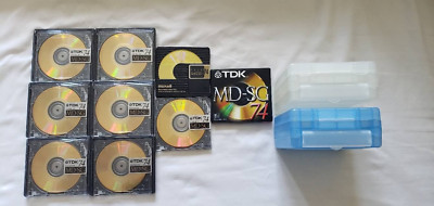 Mini Discs with storage case , 9 mini discs,2 Storage case | eBay