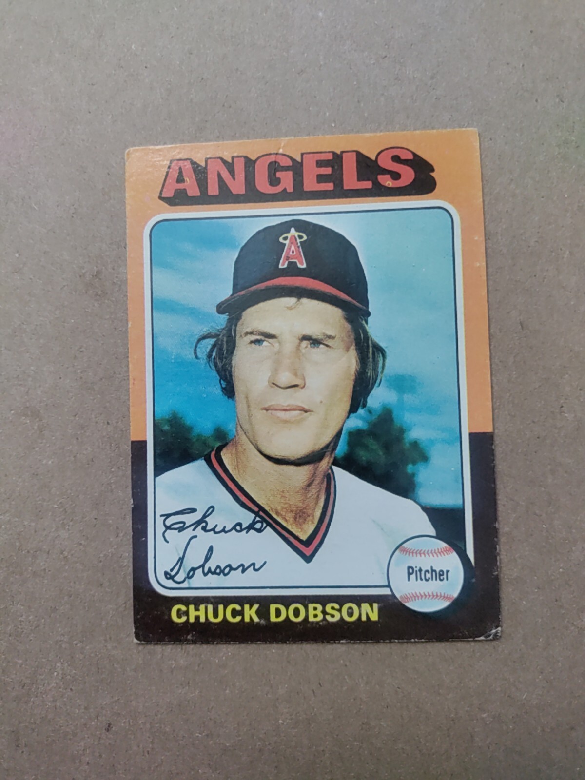 1975 TOPPS BASEBALL SET 635 CHUCK DOBSON CALIFORNIA ANGELS vg free ...