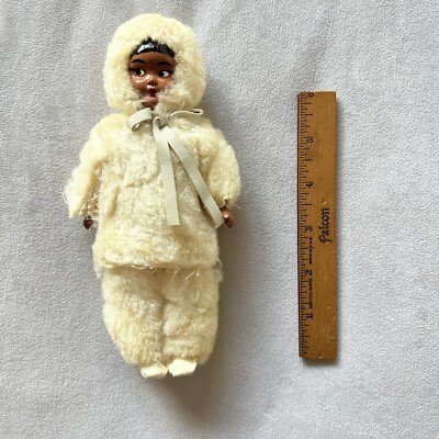 vintage native canadian bisque & wooly dolly | eBay