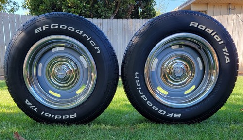 Camaro Corvette Rally Wheels 15x8 JJ Code AZ MATCHED PAIR COMPLETE W ...