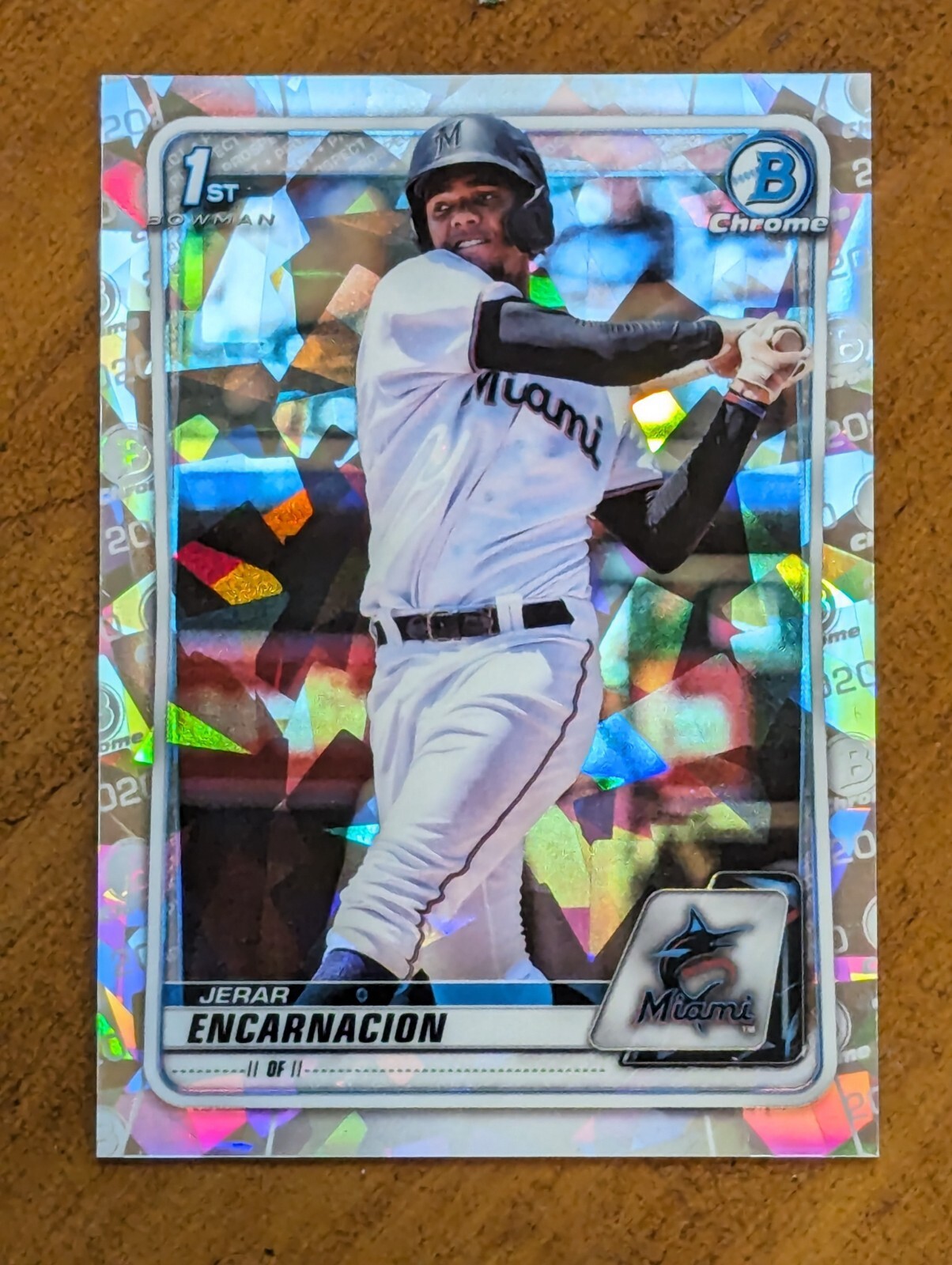 2020 Bowman Chrome Jerar Encarnacion 1st Bowman Cracked Ice Refractor # ...