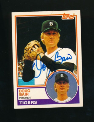 1983 Topps #5T Traded Doug Bair signed auto autograph blue sharpie ...