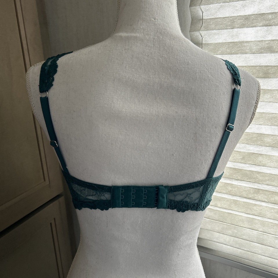 NWOT Intimissimi Beautiful Green Embroidered Lace Plunge Bra 34d | eBay