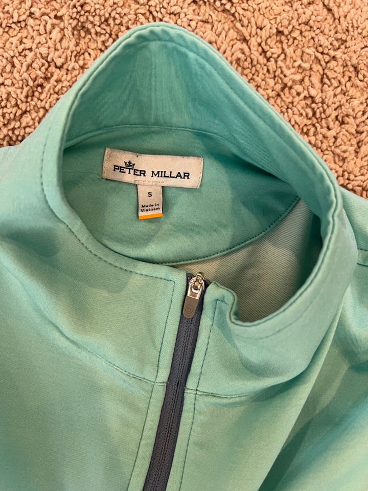 Peter Millar Men SMALL Perth Melange Performance 1/4 Quarter-Zip Jacket ...