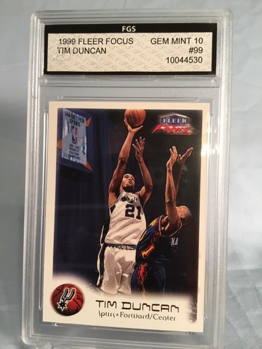 1999-00 Fleer Focus Tim Duncan Card #99 Gem Mint 10 Spurs HOF | eBay