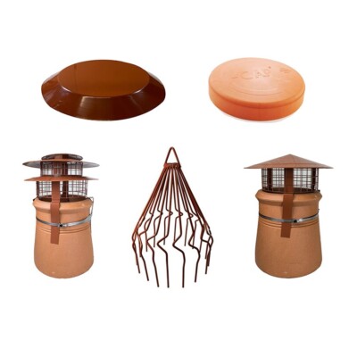 Chimney Pot Cowls Terminals Rain Cap Bird Guard Wood Burning Multifuel ...