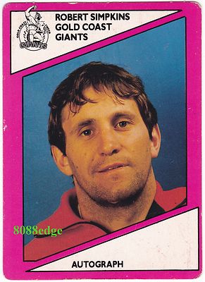 1988 SCANLENS RUGBY LEAGUE #127: ROBERT SIMPKINS -GOLD COAST GIANTS ...