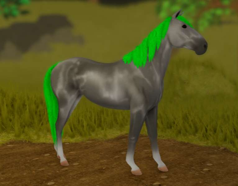 Wild Horse Islands - Grey , Emerald , Standardbred Horse - IUH | eBay UK