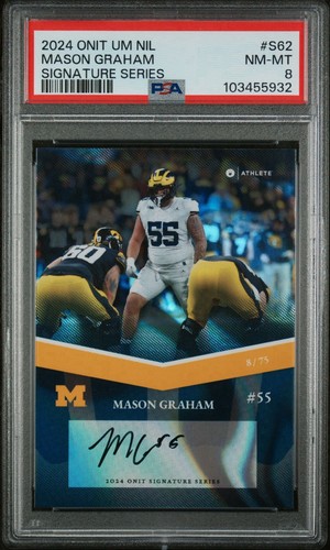 Mason Graham Auto 2024 ONIT Athlete Michigan Football Signature Series ...