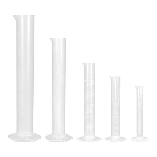 Graduated Cylinder Transparent Clear Plastic Cylinders 50ml Measuring ...