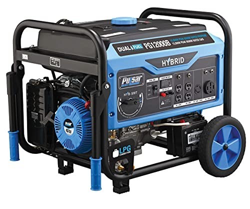 PULSAR PG12000B 12,000W Dual Fuel Portable Generator Gas/Propane ...