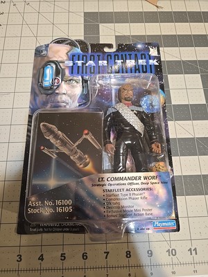 1996 Playmates Toys Star Trek First Contact: Lt. Commander Worf NIP ...