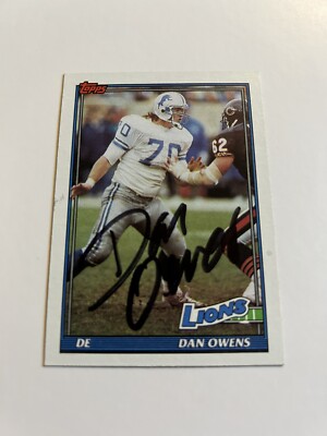 Dan Owens Signed 1991 Topps Detroit Lions Card # 414 | eBay