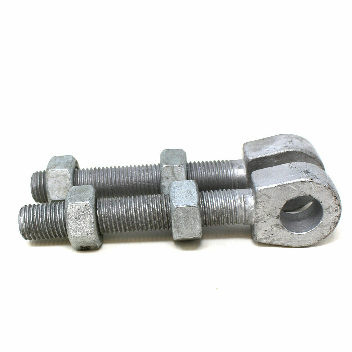 GALVANISED ADJUSTABLE GATE EYES M30 x 200mm + NUTS VERY HEAVY DUTY FARM ...