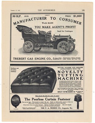 1907 Trebert Gas Engine Co. Ad: 30 HP Automobile - Rochester, New York ...