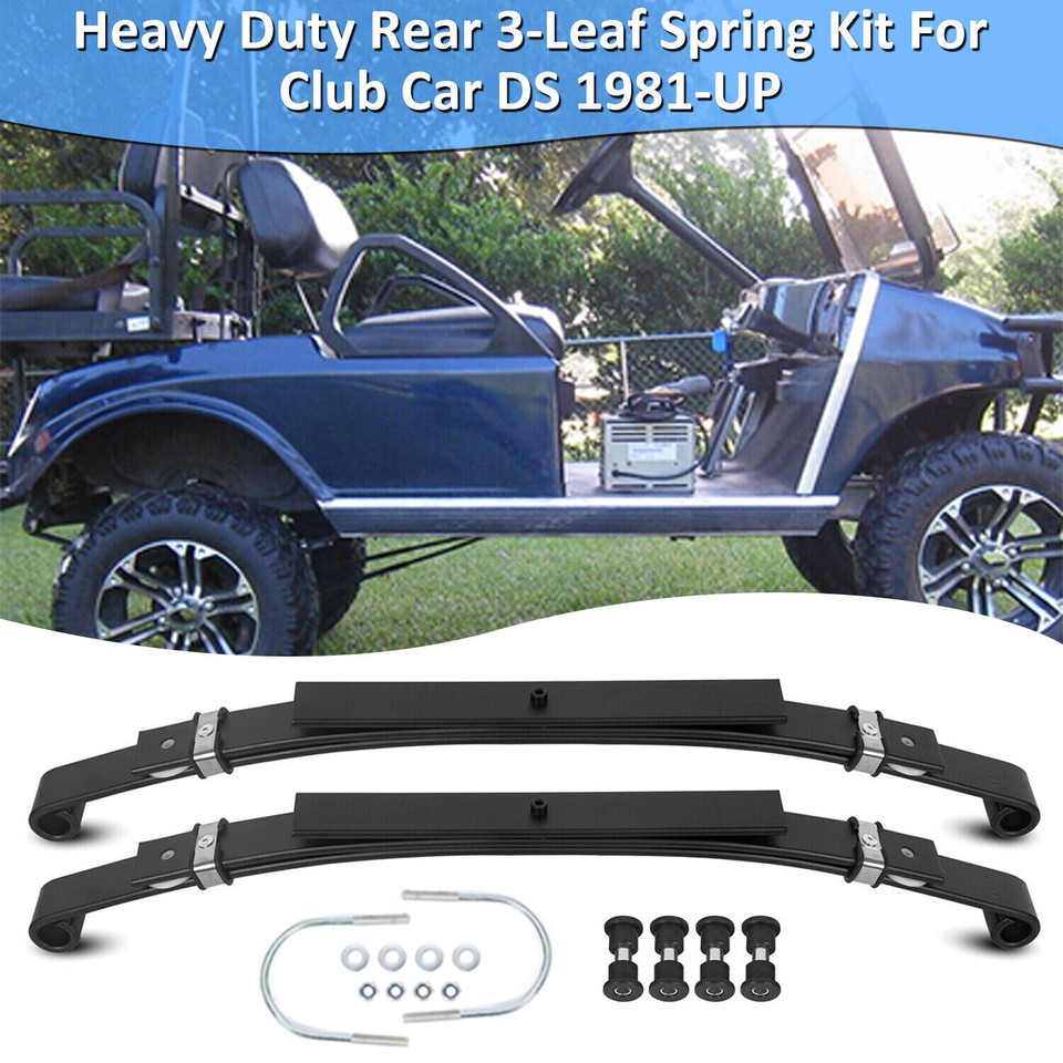 Heavy Duty Rear Leaf Springs For Club Car DS Golf Cart 1981+ 3 Leafs ...