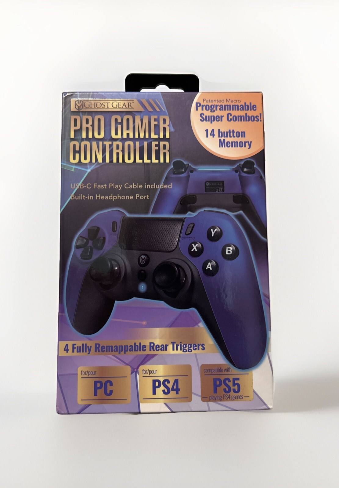 Ghost Gear Pro Gamer Controller for PC PS4 / PS5 - USB-C Wired ...