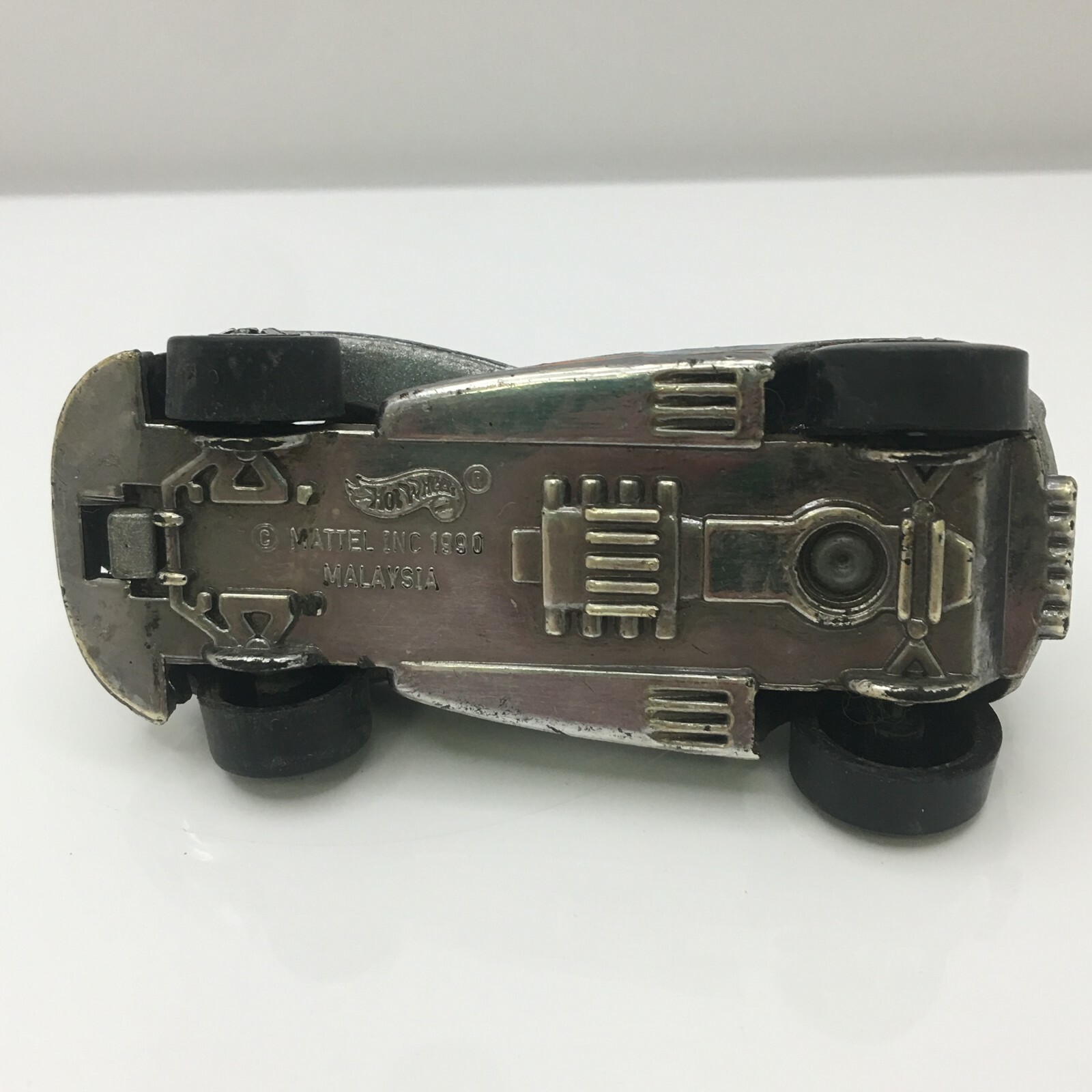 Hot Wheels 1990 Malaysia Base Silver with Blue Red Black Stripe Race ...