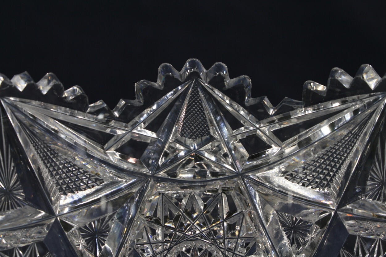 LIBBEY AMERICAN BRILLIANT CUT GLASS COLONNA BOWL-USA | eBay