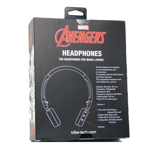Marvel x TRIBE Avengers Iron man foldable Headphones bubble WD w ...