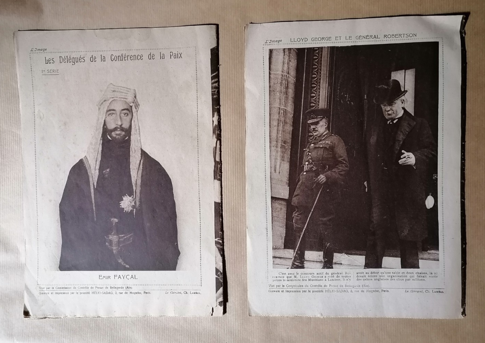 Lot de deux L'IMAGE (de la guerre) N°209 & 210 février 1919 Emir Fayçal ...