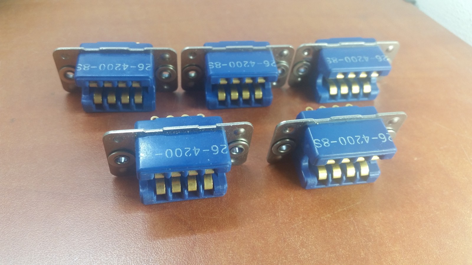 lot of 5 New Amphenol blue p/n 26-4200-8S Rack and Panel Connector ...