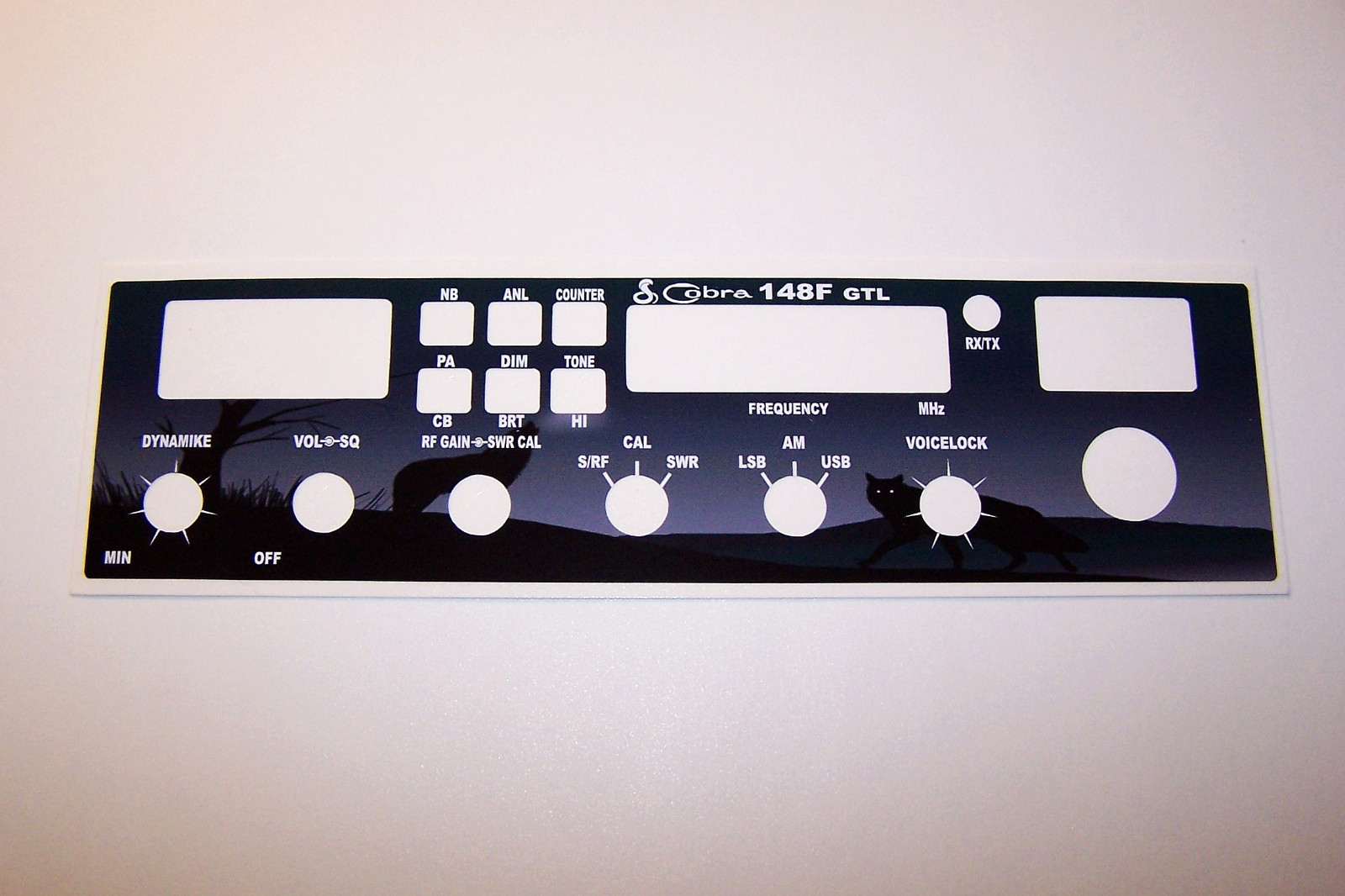 Cobra 148F GTL Face Plate Decal CB Radio any Design/Color Uniden Connex ...