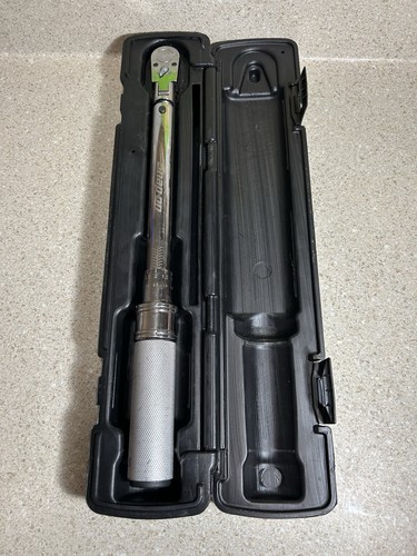 Snap-on 3/8" Click-Type Flex-Head Torque Wrench QD2FR75B w/ Case - Pre ...