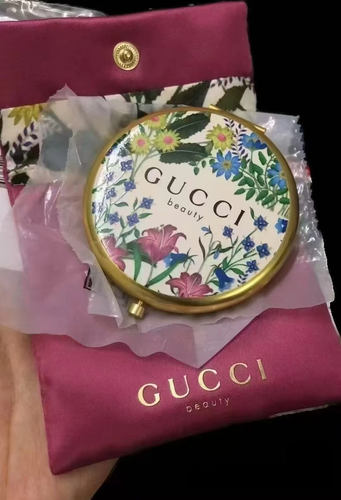 Gucci Floral Pattern Compact Mirror Beauty Promo Gift with Pouch | eBay