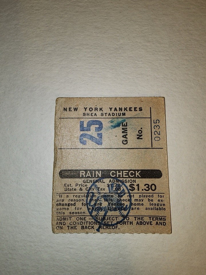 1974 New York Yankees Official Program/Scorecard and ticket Shea ...