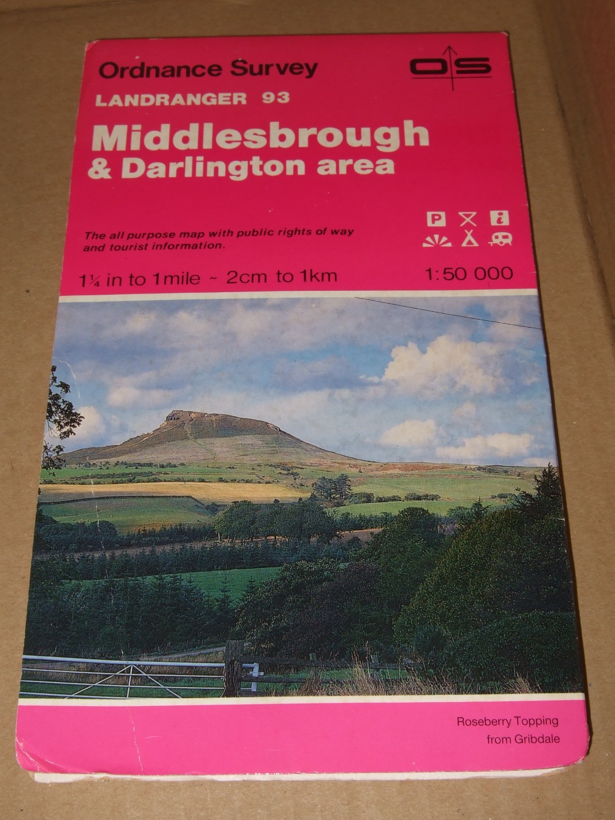 ORDNANCE SURVEY SHEET MAP MIDDLESBROUGH DARLINGTON SHEET 93 NO RIPS ...