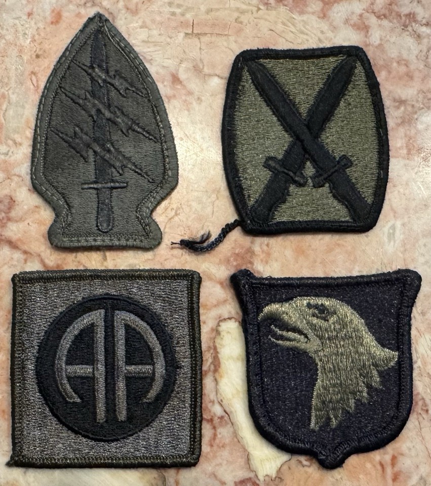 US Army BDU Subdued Patch Lot of 50 NOS 2nd ID 1st Cav 3rd ID Plus many ...
