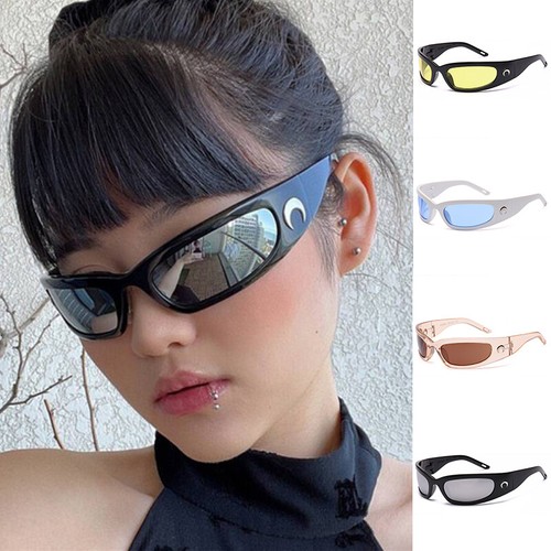 Moon Rectangular Sunglasses Man Sport Vintage High Quality Women Hip ...