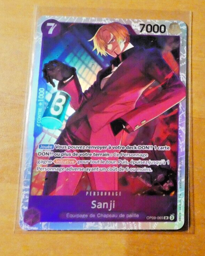 ONE PIECE CARD RARE HOLO GAME CARTE FRANCAISE SANJI OP09-065 SR FR NM ...