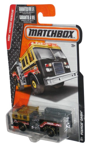 Matchbox MBX Heroic Rescue Pierce Dash Fire Engine Black Toy Truck 77/ ...