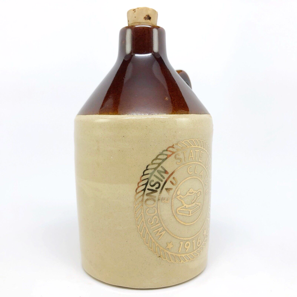 Wisconsin State University-Eau Claire Small Stoneware Jug Alma Mater ...