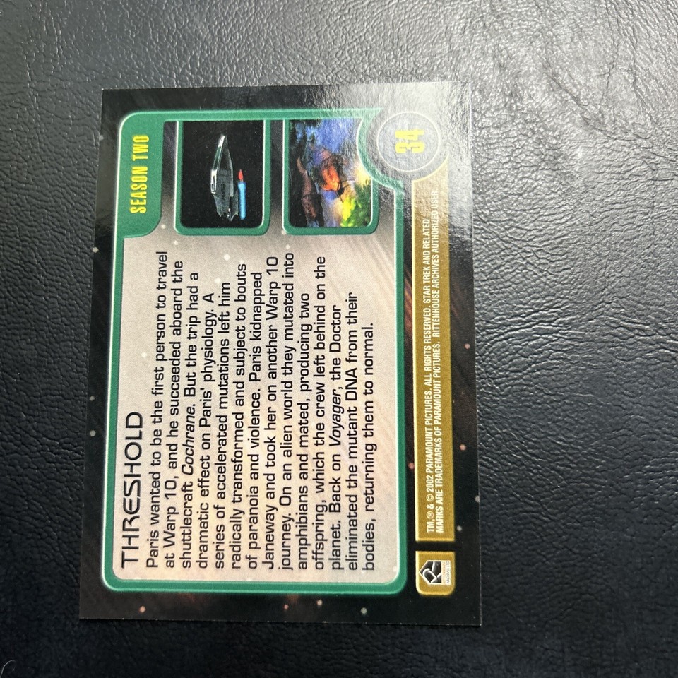 J101c The Complete Star Trek Voyager 2002 #34 Threshold Doctor Kes | eBay