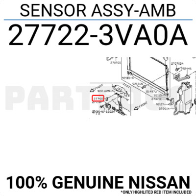 277223VA0A Genuine Nissan SENSOR ASSY-AMB 27722-3VA0A | eBay