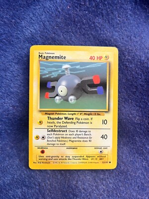 1999 Pokémon Magnemite Base Set Unlimited 53/102 WOTC | eBay