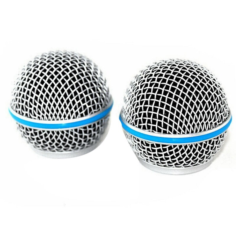 2PCS Microphone Grill Mic Grille Replacement Mic Ball Head Mesh for ...