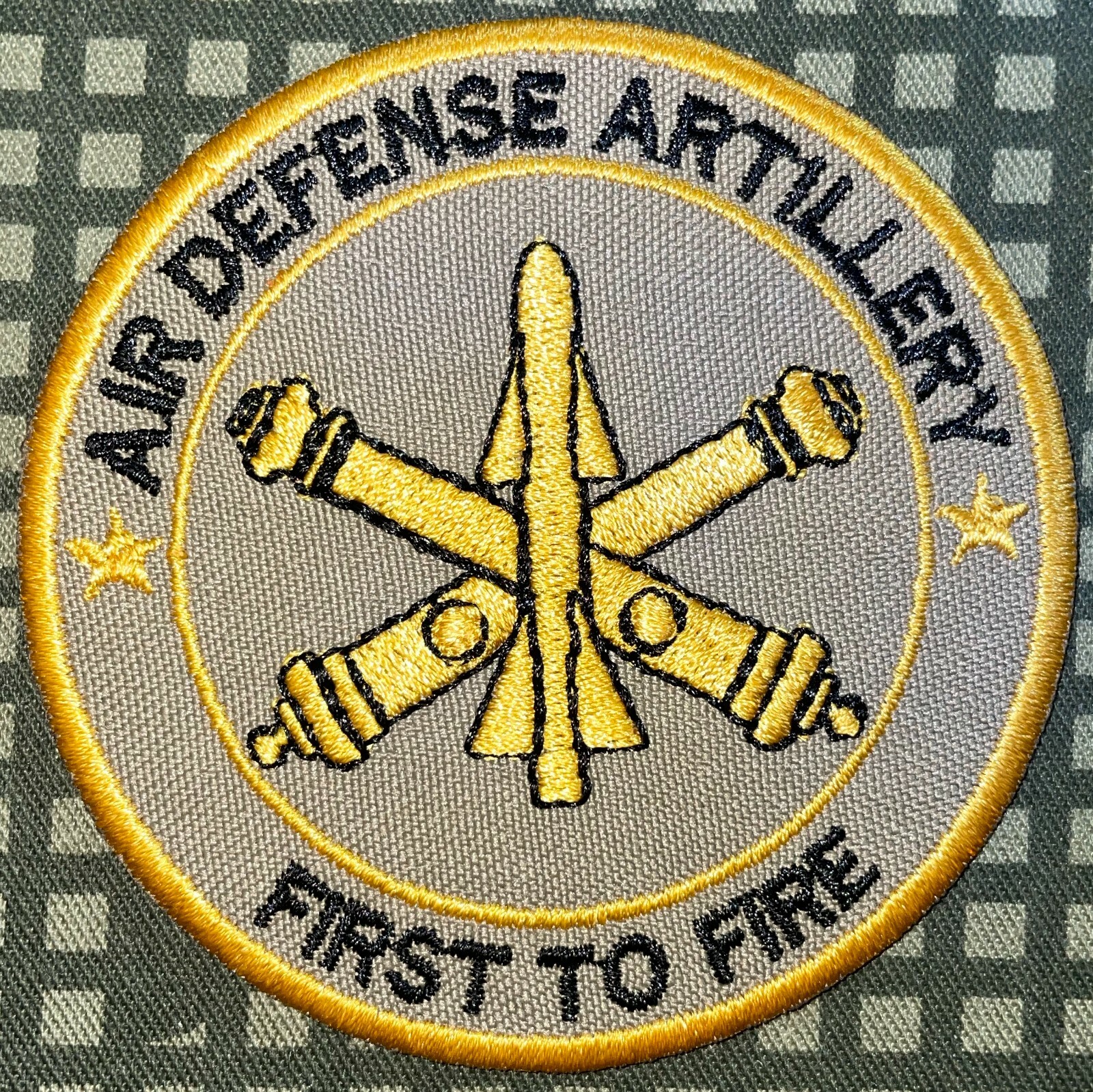US Army Air Defense Artillery "First to Fire" Patch 3" Hook & Iron-On ...