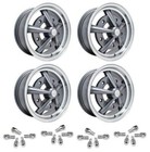 Set Of 4 17" x 7" Vw Bug 5 Lug Anthracite Empi Raider Wheels & Lug ...
