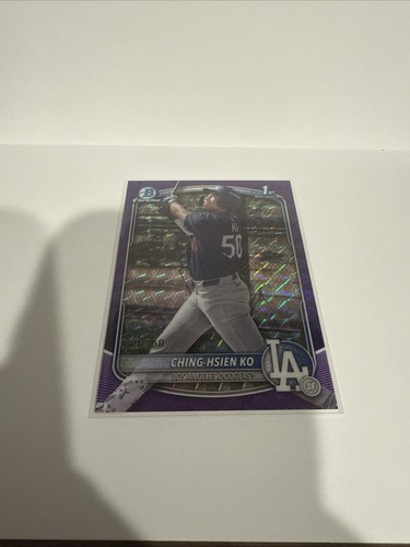 2025 Bowman Chrome Ching-Hsien Ko 1st Purple Geometric Refractor /250 ...