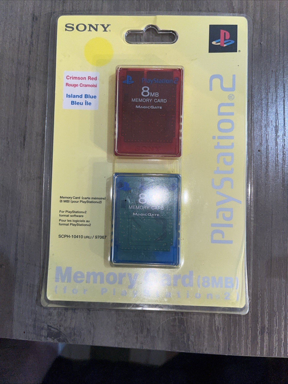 Sony PlayStation 2 PS2 8MB Memory Card Red/Blue 2-Pack SCPH 10410 Open ...
