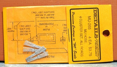 DETAILS WEST HO SCALE MU HOSE: 4 CLUSTER SET, ALL ROADS # MU-265 | eBay