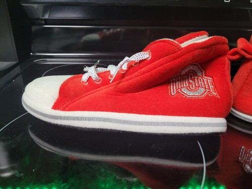 Ohio State Buckeye Plush Slippers XL Wide Unisex Adult Red Comfy | eBay