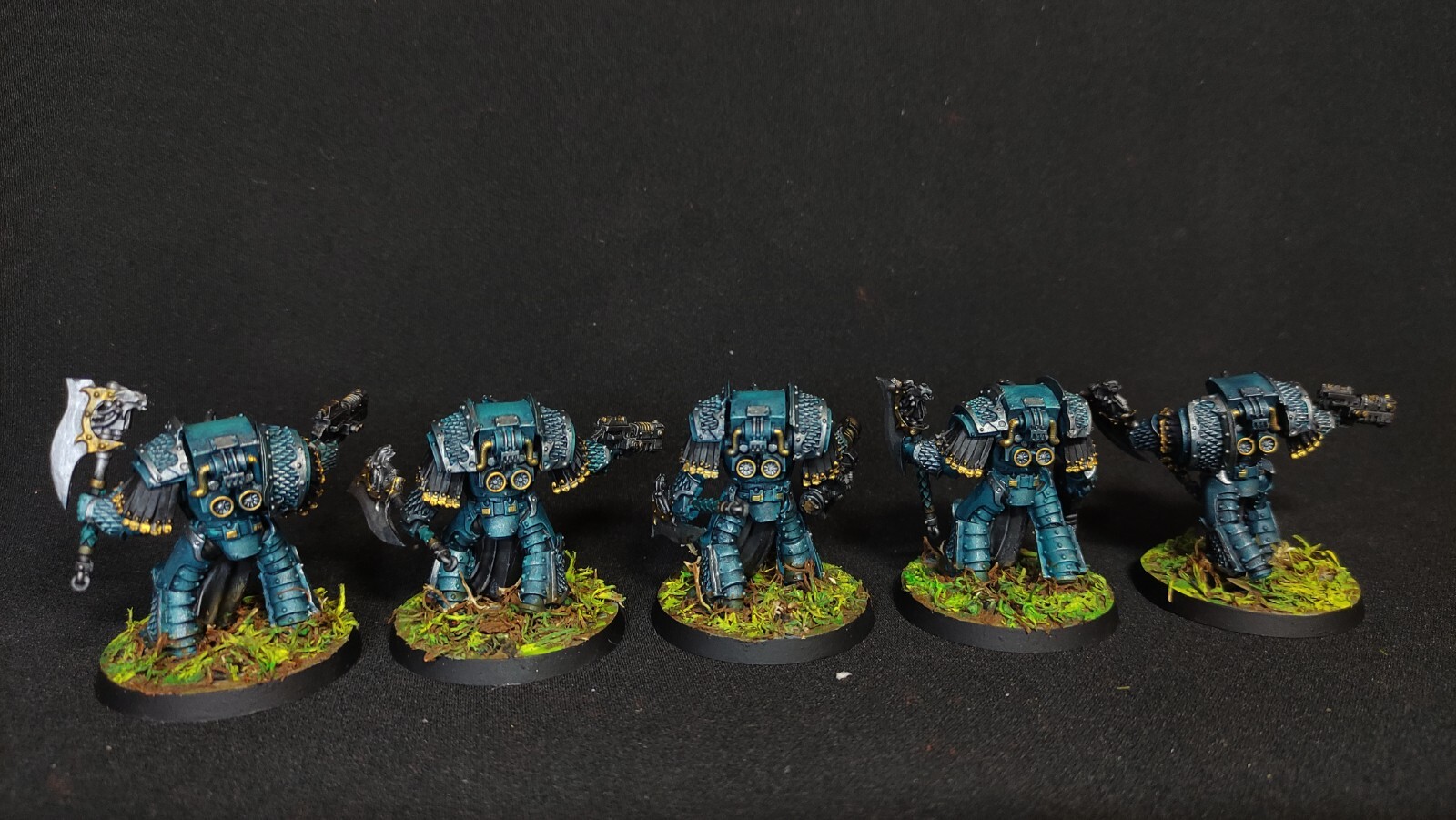 Warhammer 30k painted Alpha Legion terminators ready to play | eBay