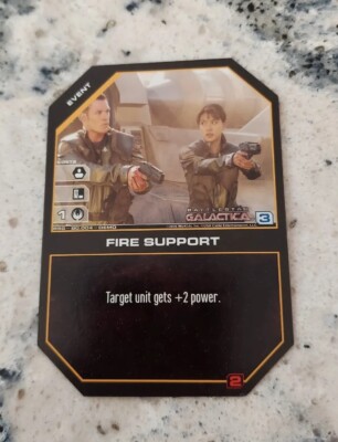BATTLESTAR GALACTICA CCG RARE DEMO Card BSG-BG.004-DEMO Fire Support | eBay